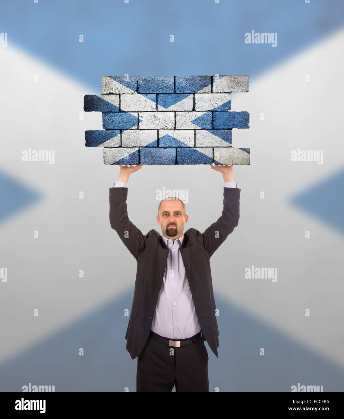 Man holding scottish flag hi-res stock photography and images - Alamy