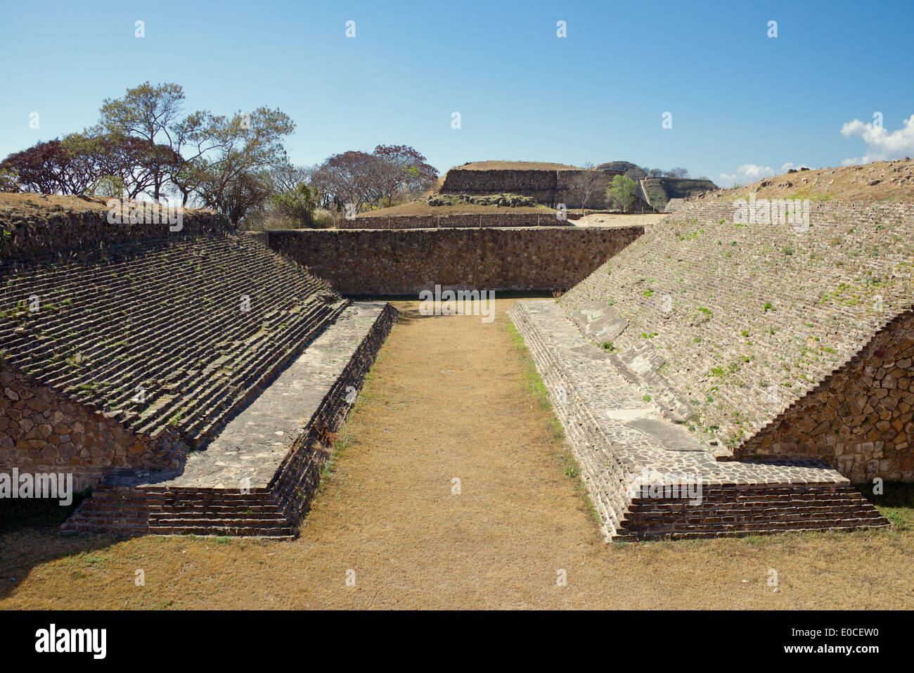 Ballcourt Zapotec ruins Monte Alban Oaxaca Province Mexico Stock Photo ...