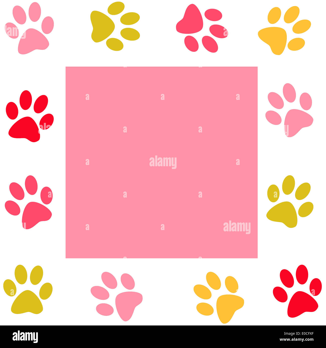 Animal paws frame Stock Photo - Alamy