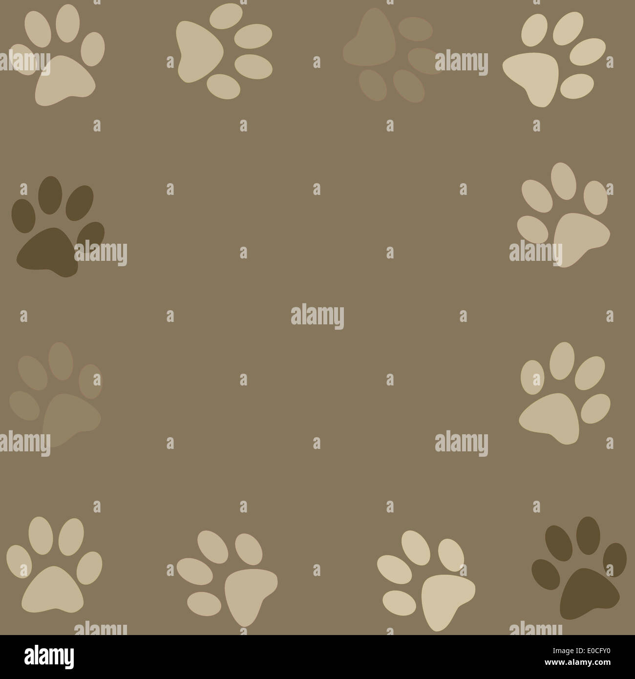 Animal paws frame Stock Photo - Alamy