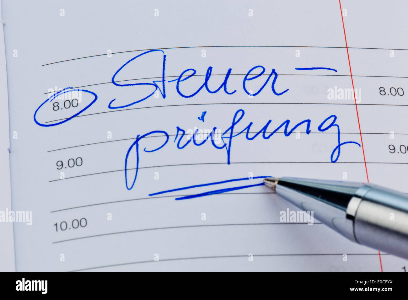 Appointment calendar with notice tax hi-res stock photography and ...