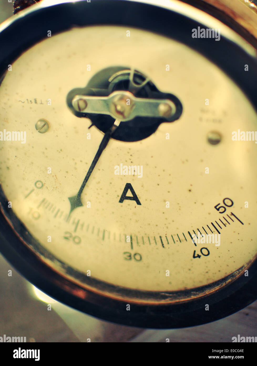 Old vintage analogic ammeter Stock Photo - Alamy