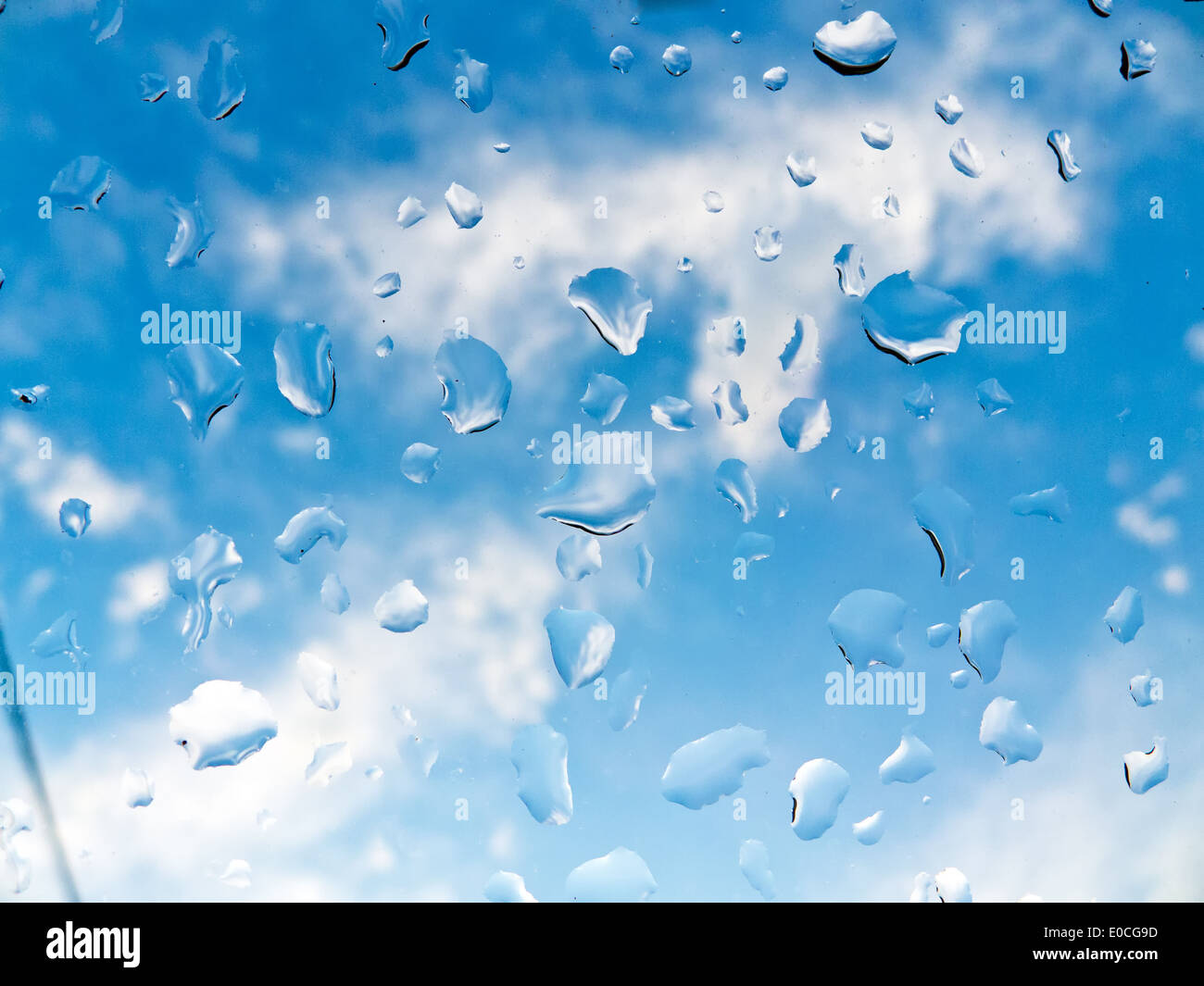 Many raindrops in bad weather on a window Stock Photo - Alamy