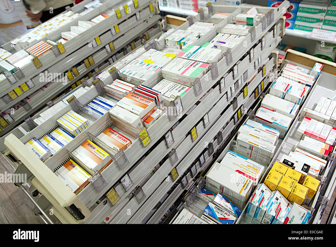Interior of a chemist's shop Stock Photo - Alamy