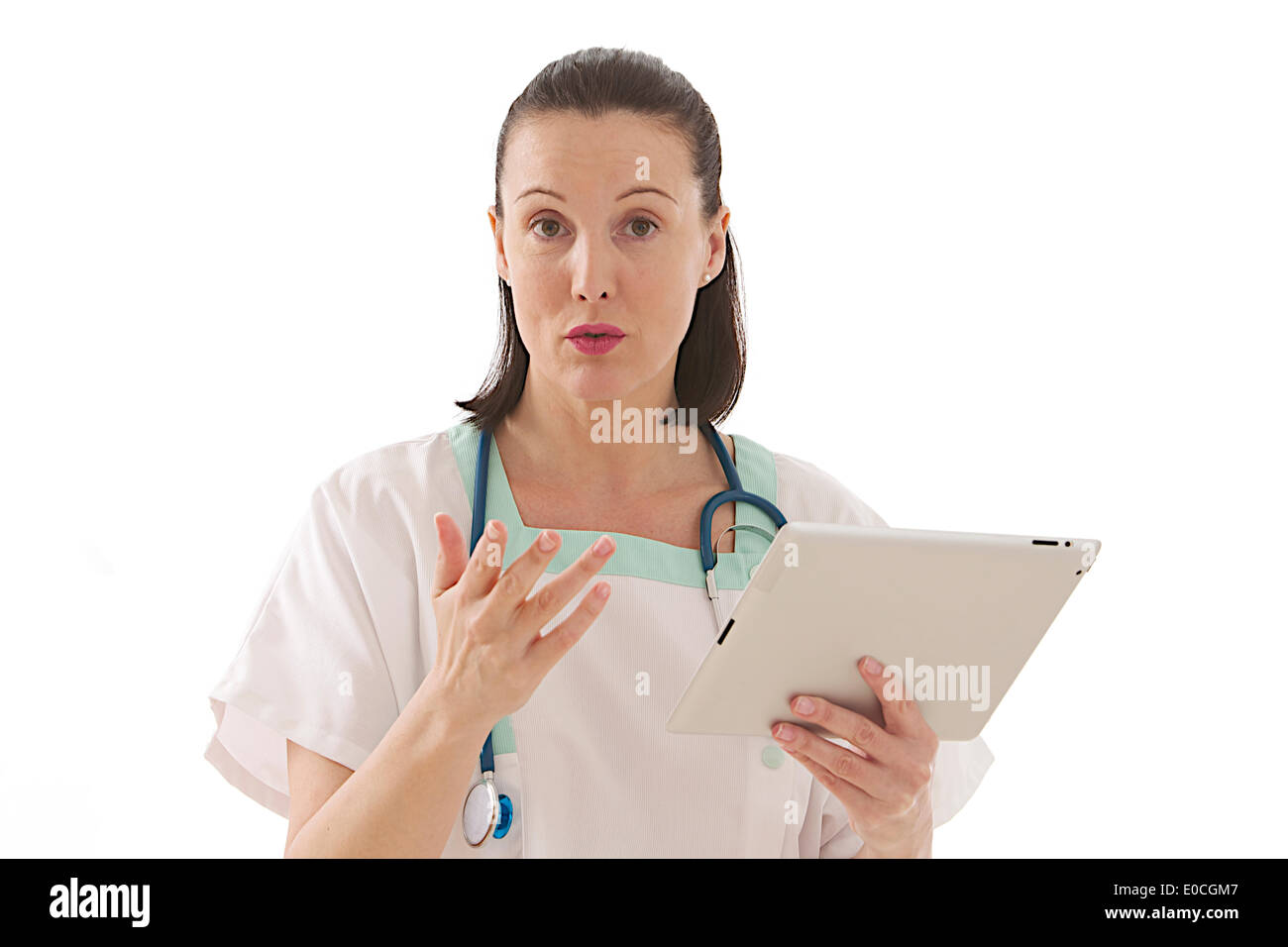 Nurse with ipad hi-res stock photography and images - Alamy