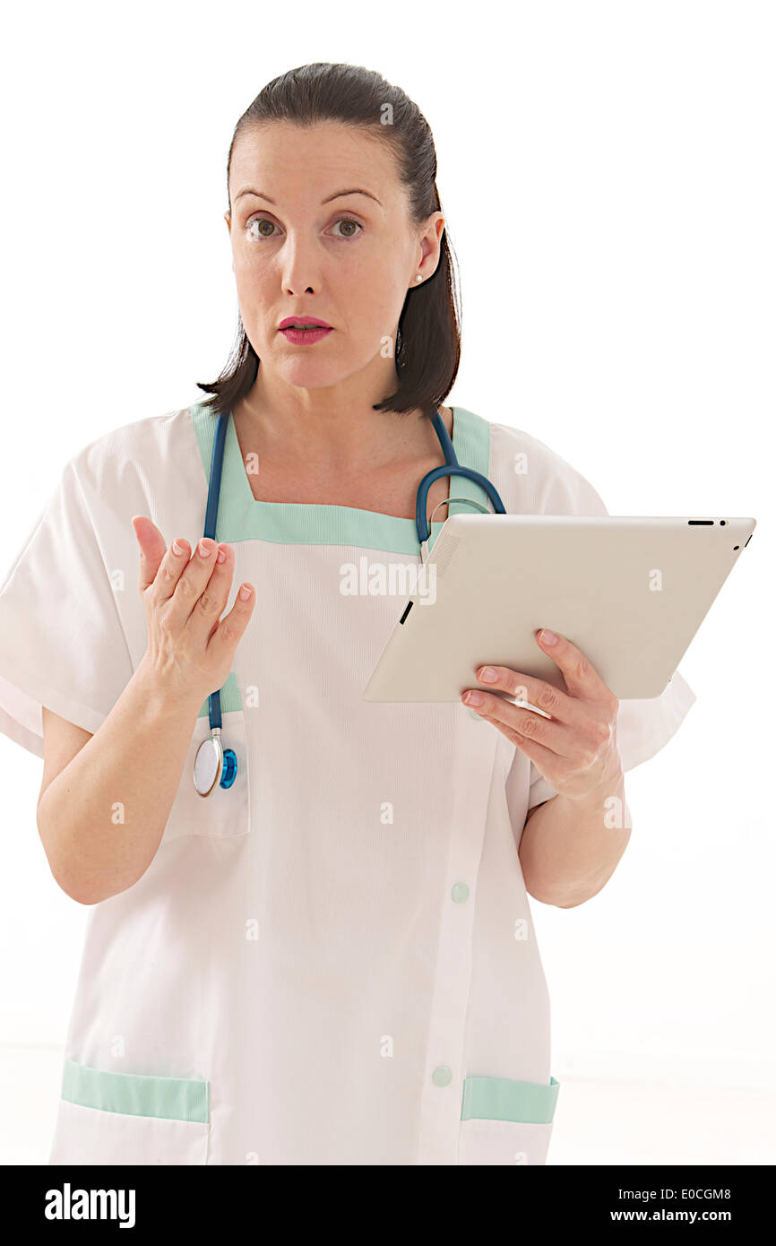 Nurse with ipad hi-res stock photography and images - Alamy