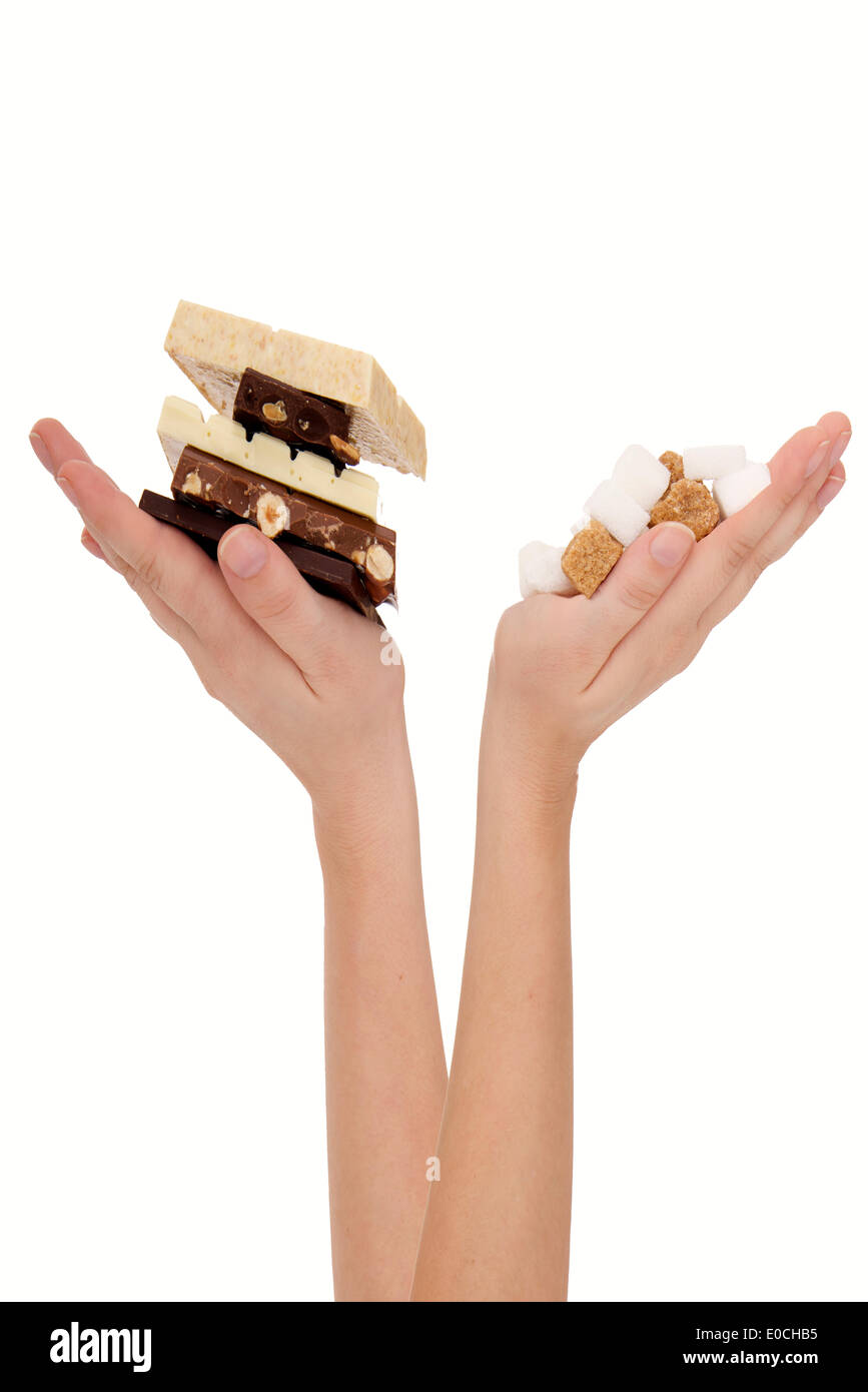 Woman comparing sweets hi-res stock photography and images - Alamy