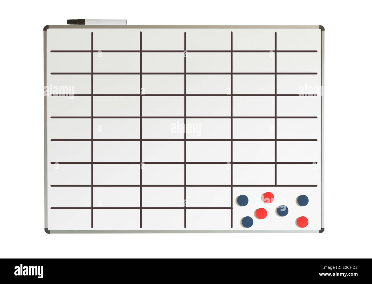 Whiteboard with lines drawn on it isolated on white Stock Photo - Alamy