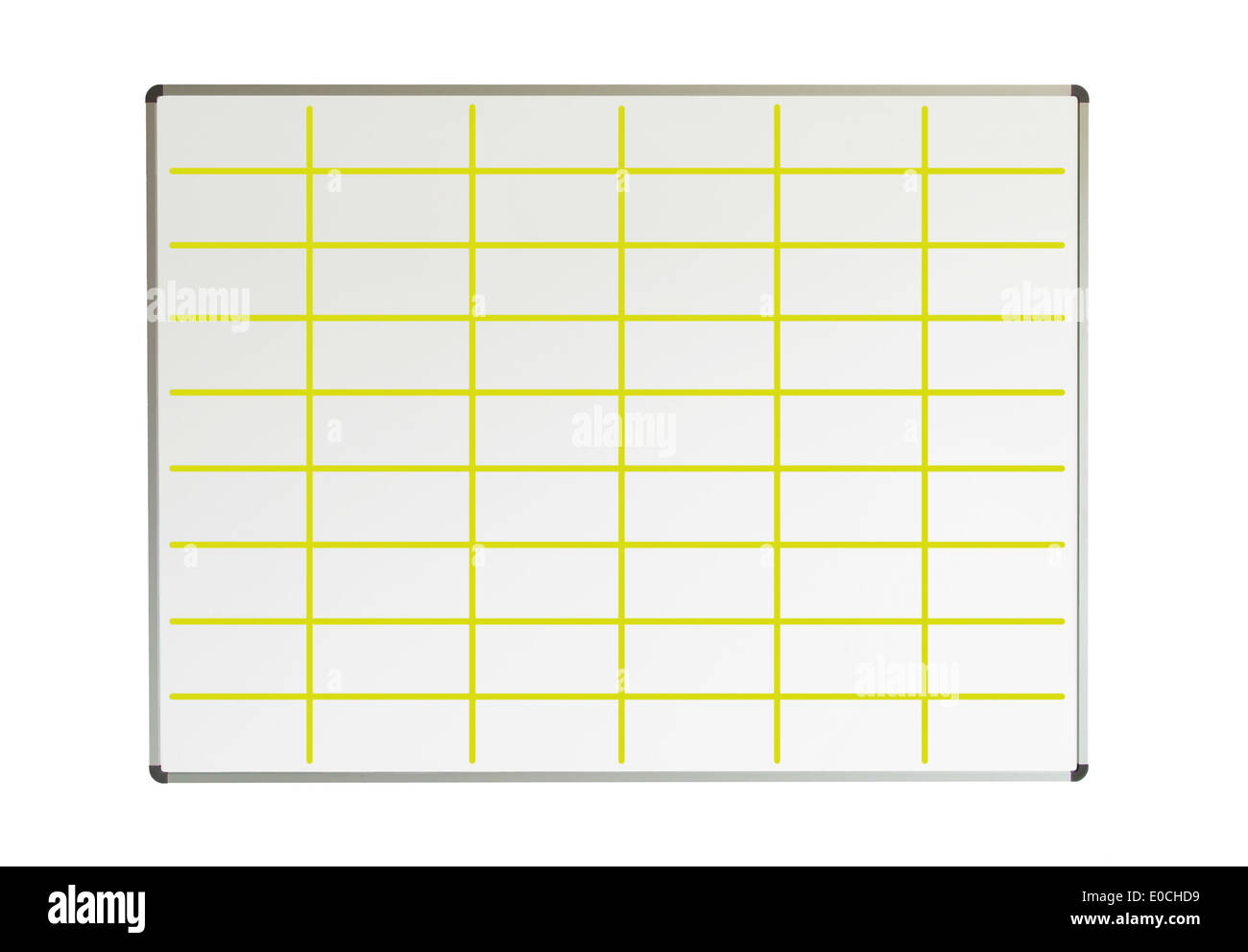 Whiteboard with lines drawn on it isolated on white Stock Photo - Alamy