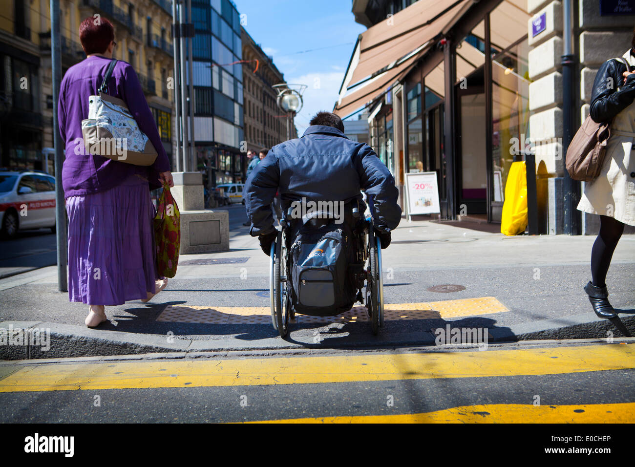 Disabled pedestrian hi-res stock photography and images - Alamy