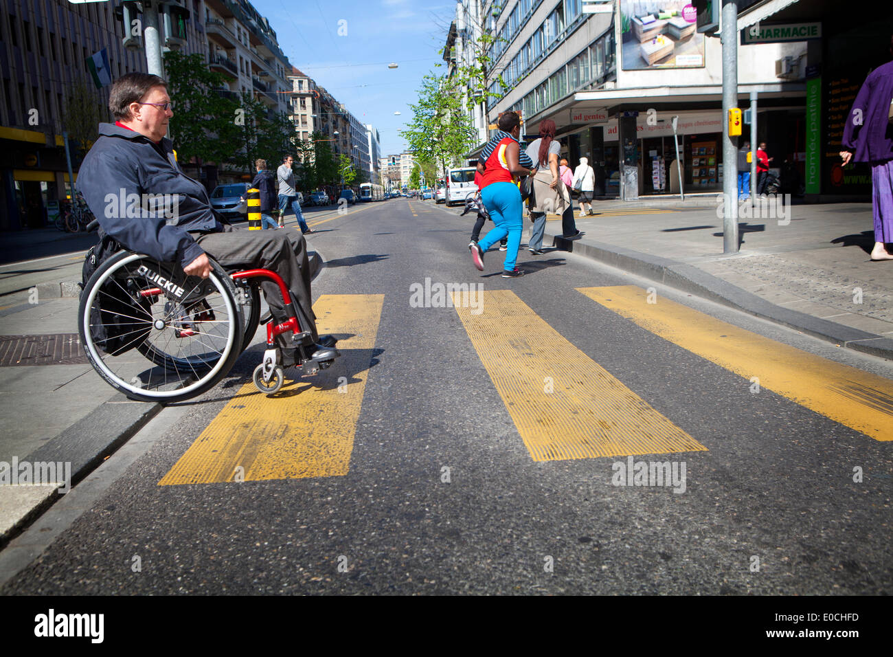 Wheel chair road cross hi-res stock photography and images - Alamy