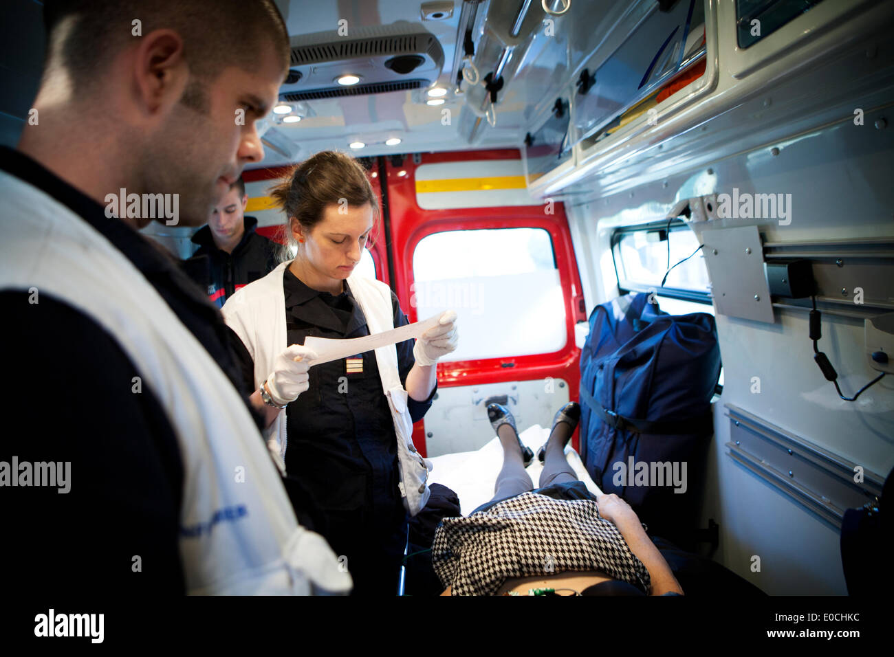 Paris fire brigade Stock Photo - Alamy