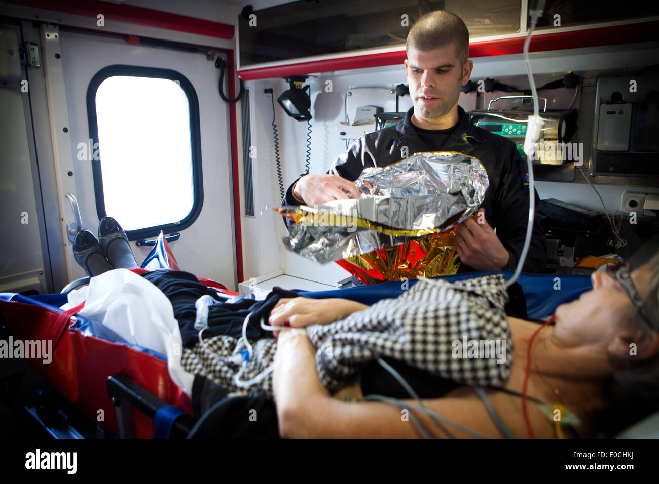 Paris fire brigade Stock Photo - Alamy