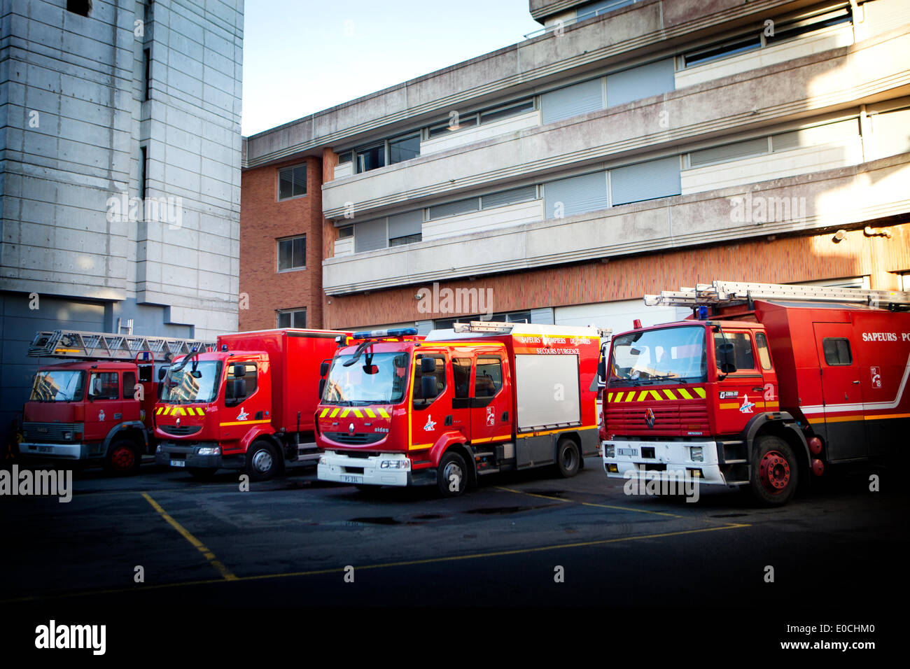 Paris fire brigade Stock Photo - Alamy