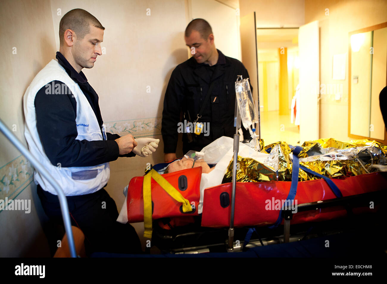 Paris fire brigade Stock Photo - Alamy