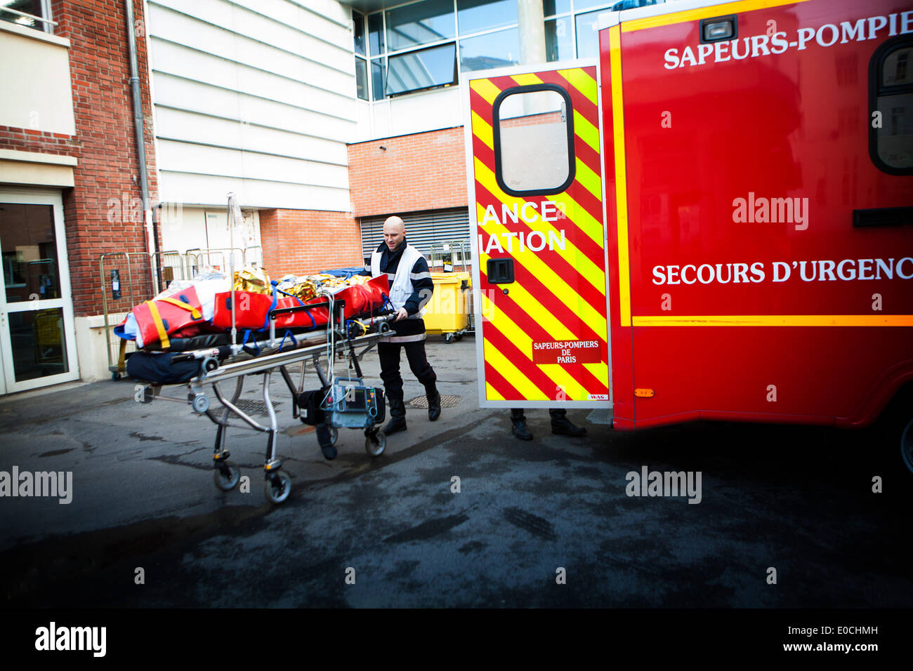 Paris fire brigade Stock Photo - Alamy