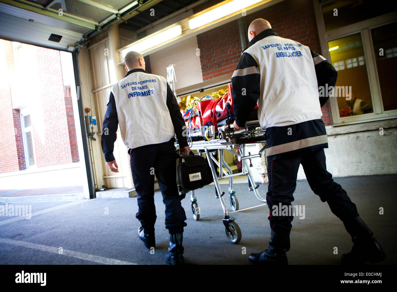 Paris fire brigade Stock Photo - Alamy