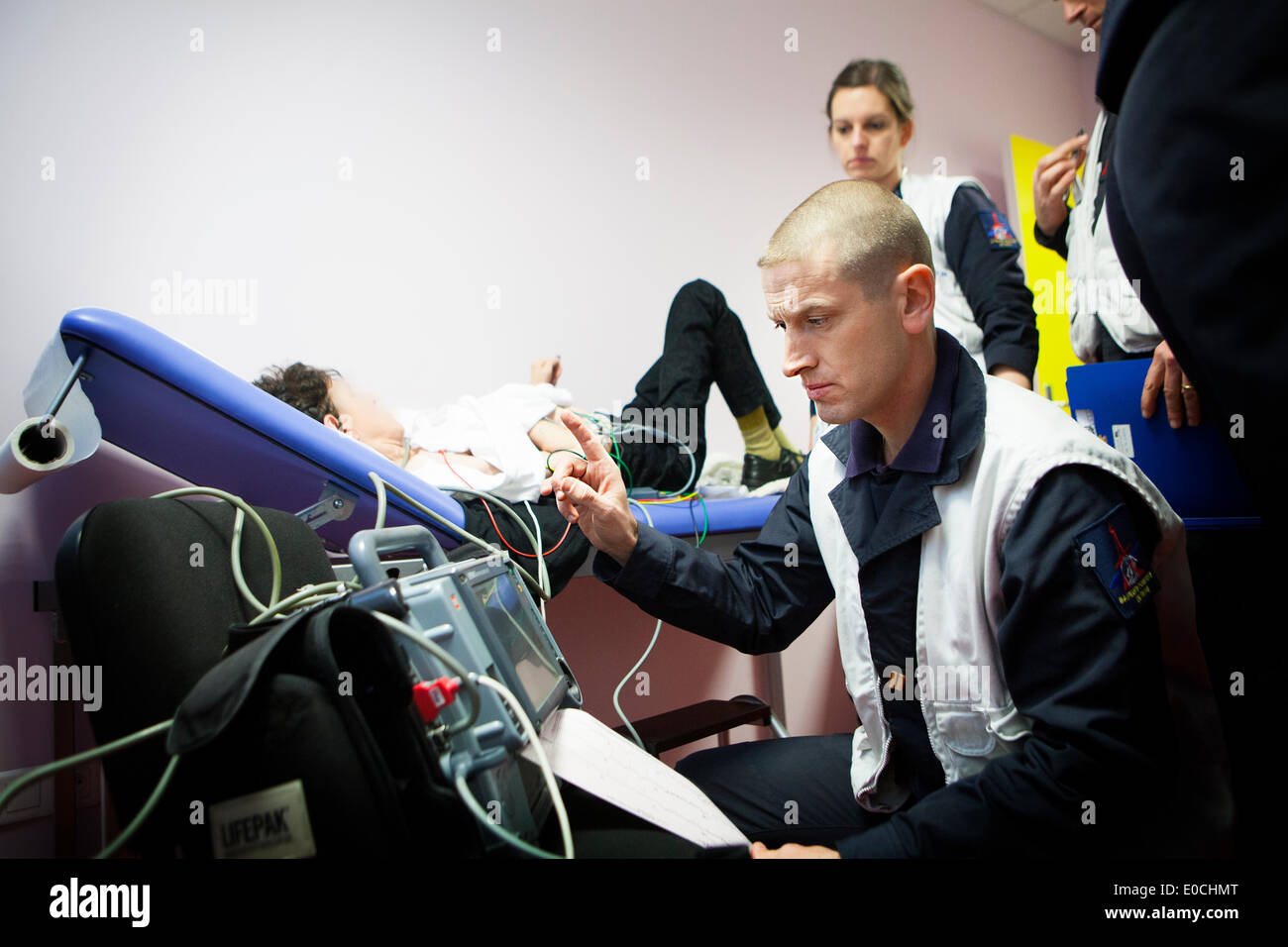 Paris fire brigade Stock Photo - Alamy