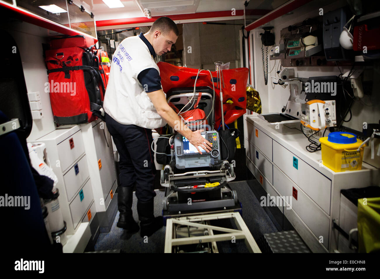 Paris fire brigade Stock Photo - Alamy