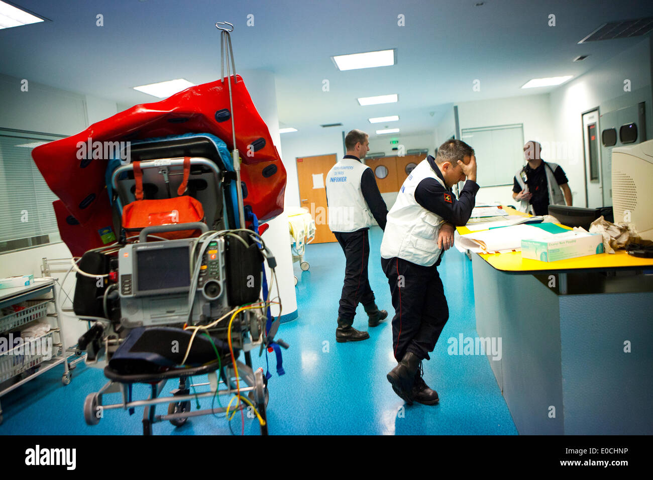 Paris fire brigade Stock Photo - Alamy