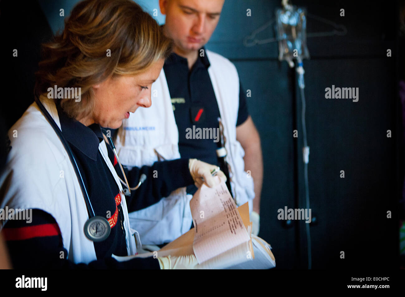 Paris fire brigade Stock Photo - Alamy