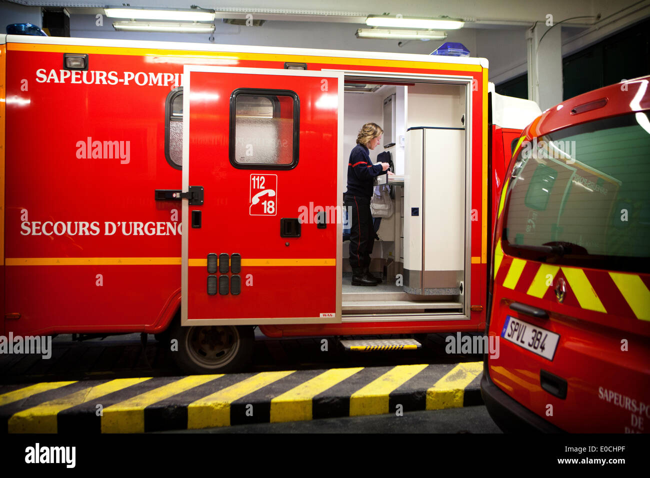 Paris fire brigade Stock Photo - Alamy
