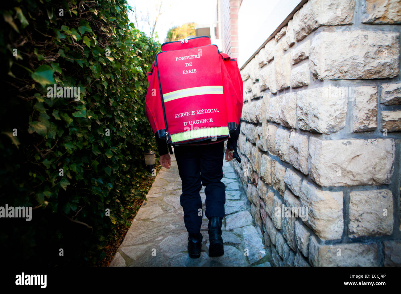 Paris fire brigade Stock Photo - Alamy