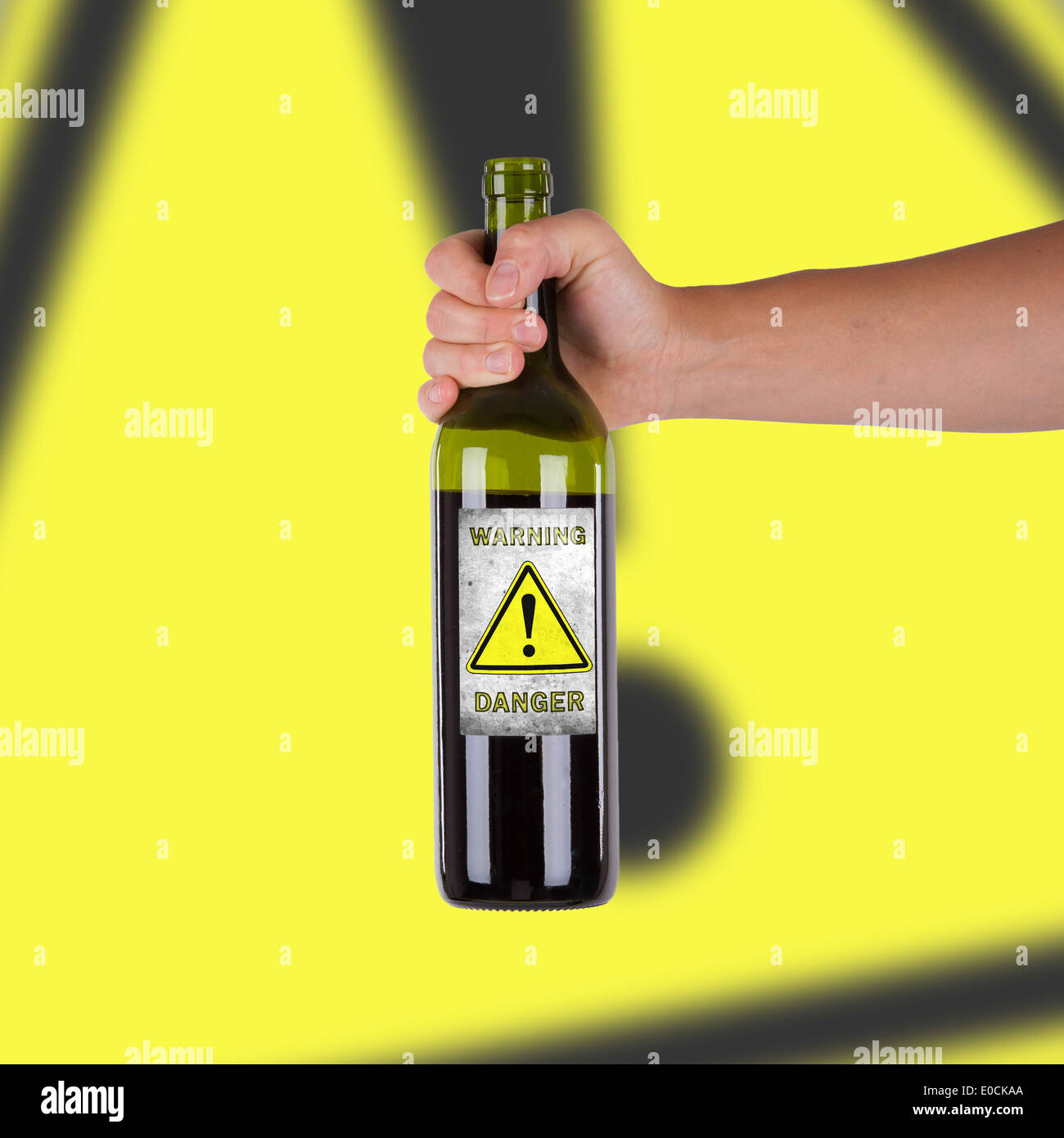 Warning label alcohol bottle hi-res stock photography and images - Alamy