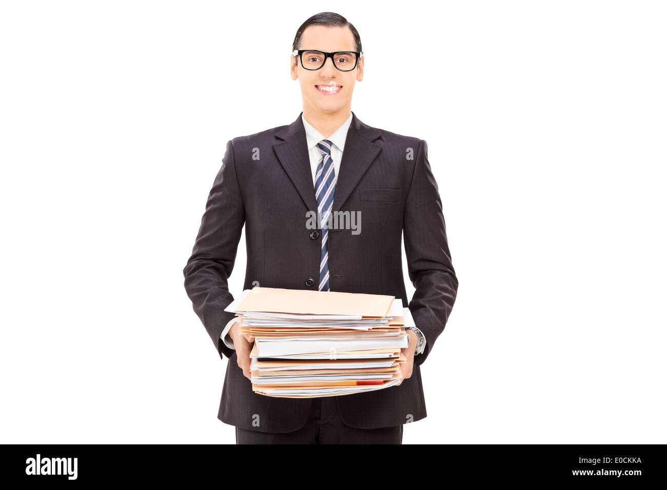 Person holding pile of paper hi-res stock photography and images - Alamy