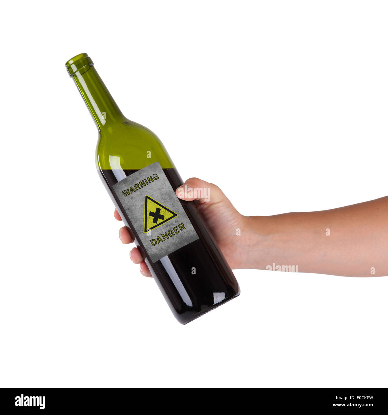 Warning label alcohol bottle hi-res stock photography and images - Alamy