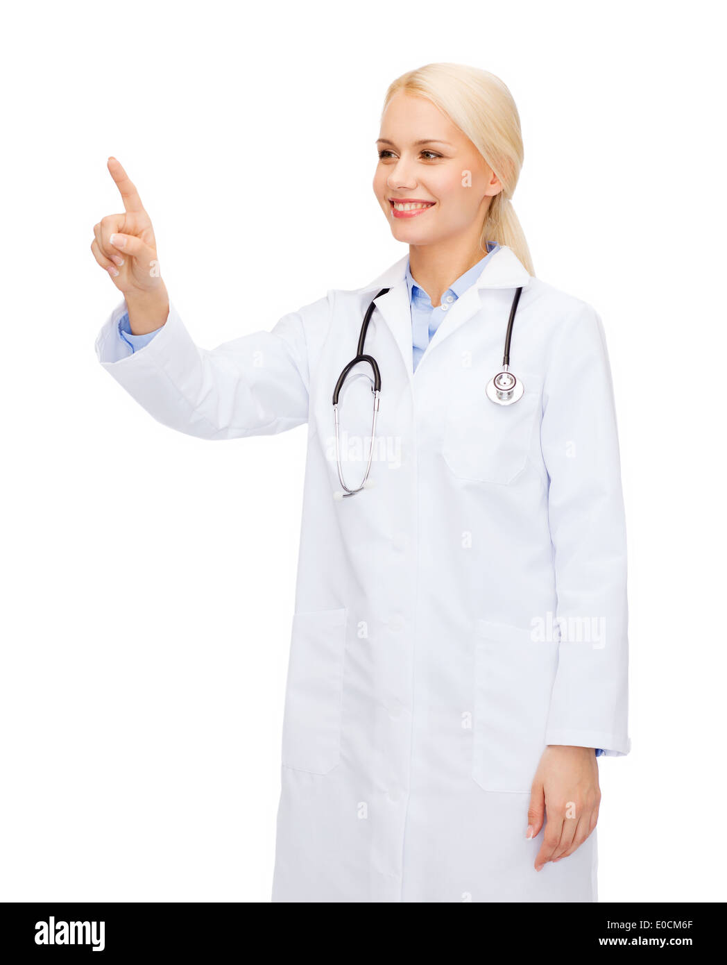 Doctor pressing virtual button hi-res stock photography and images - Alamy