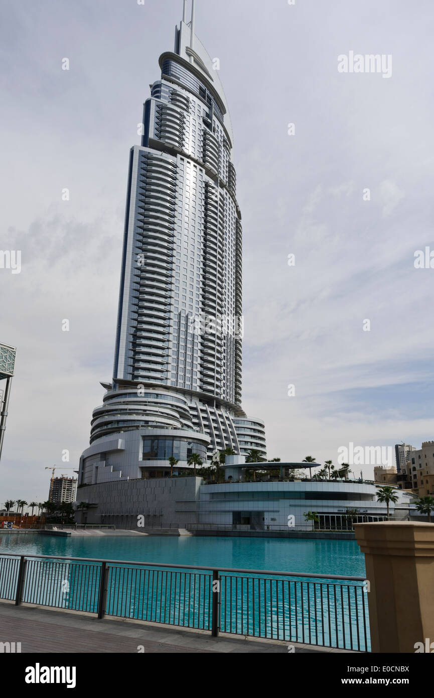 Dubai Mall with the modern Address building in the distance, Dubai ...