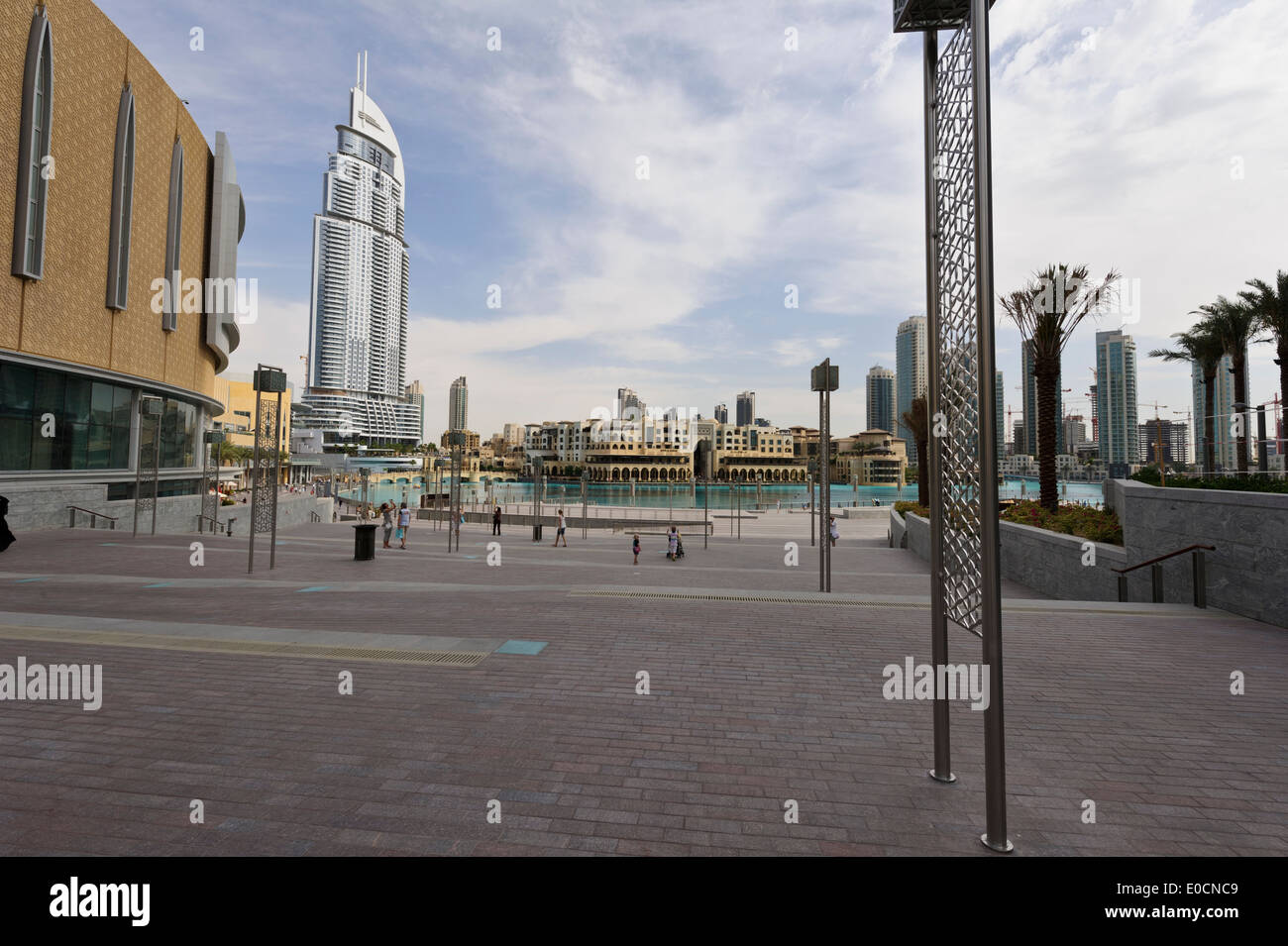 Dubai Mall with the modern Address building in the distance, Dubai ...