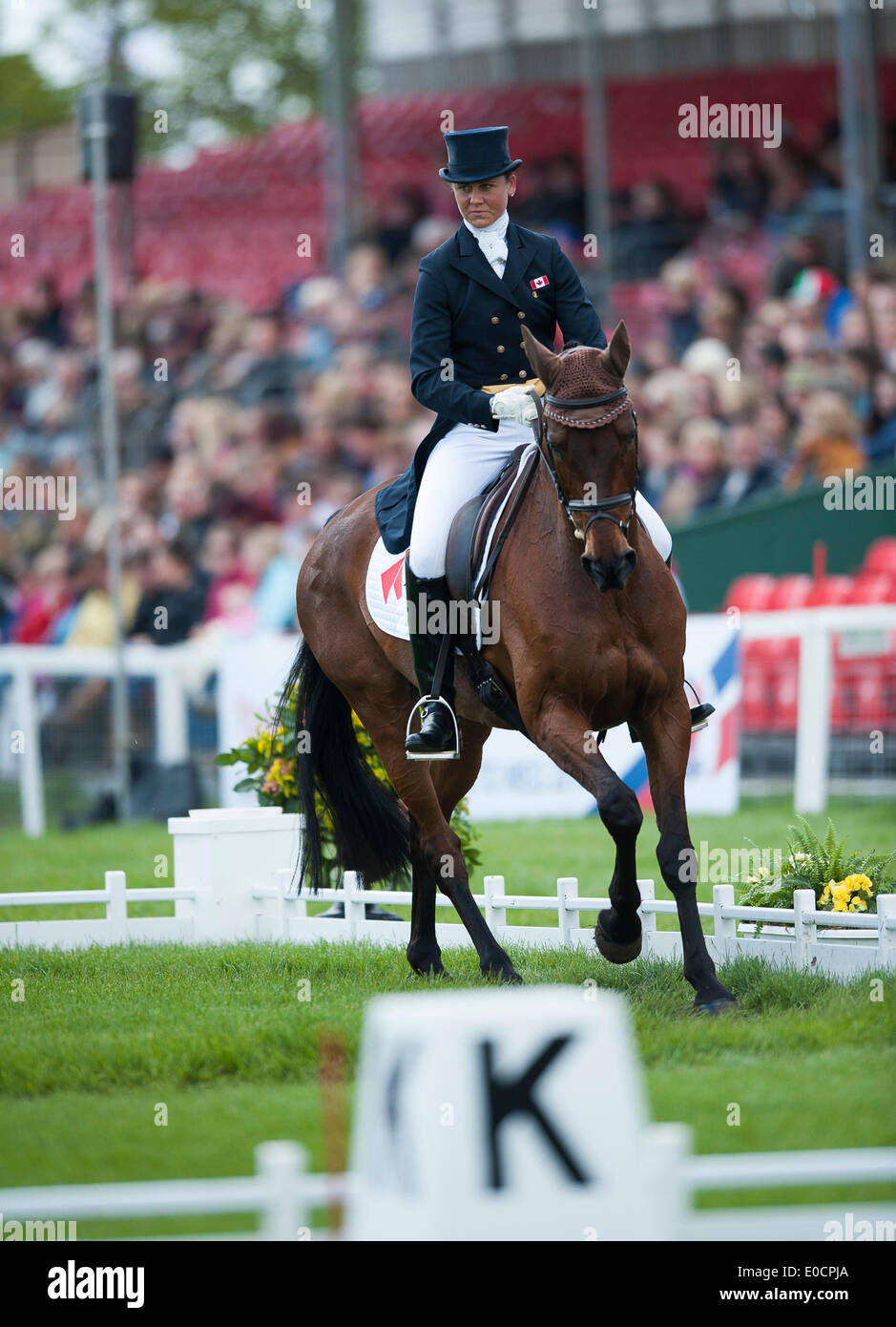 Badminton, UK. 09th May, 2014. Rebecca Howard [CAN] riding Riddle ...