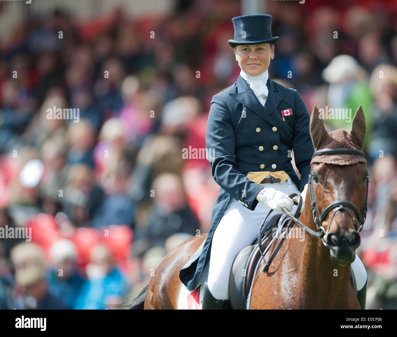 Badminton, UK. 09th May, 2014. Rebecca Howard [CAN] riding Riddle ...