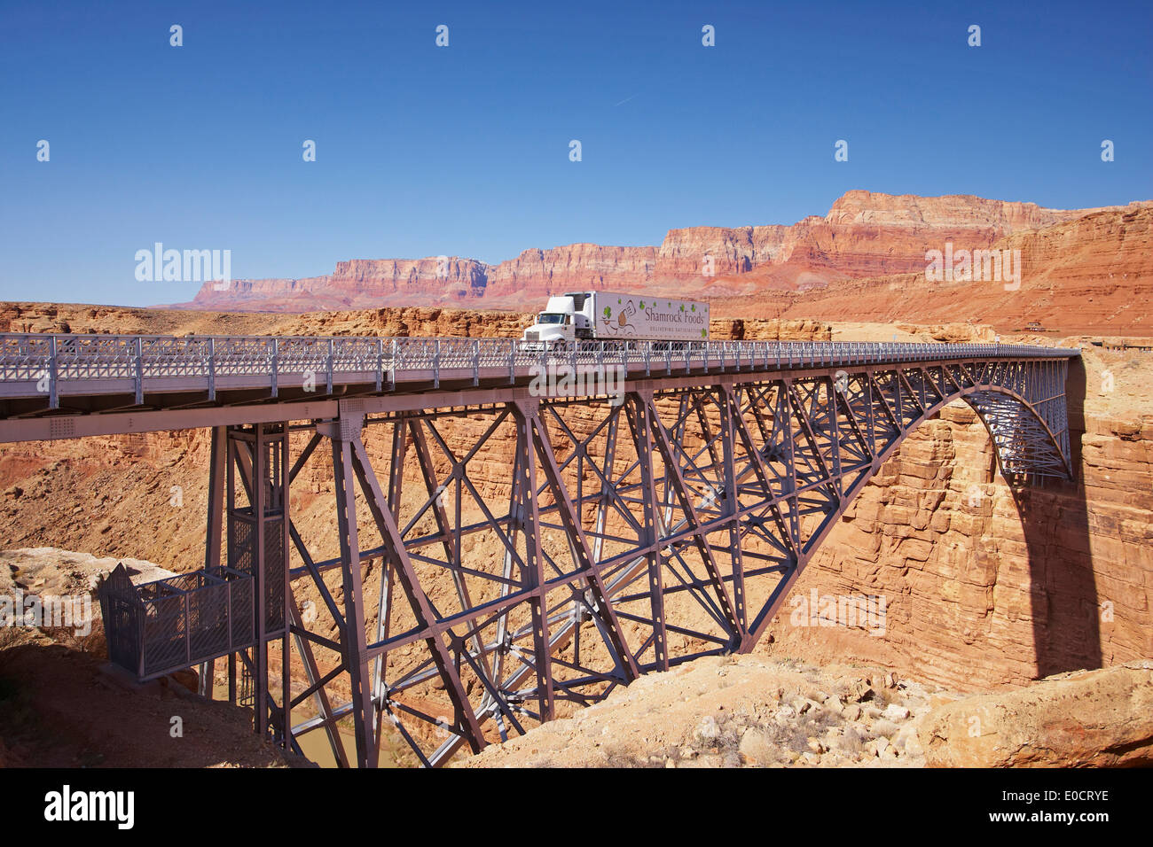 Navajo Bridge across the Colorado river, Marble Canyon, Vermillion ...