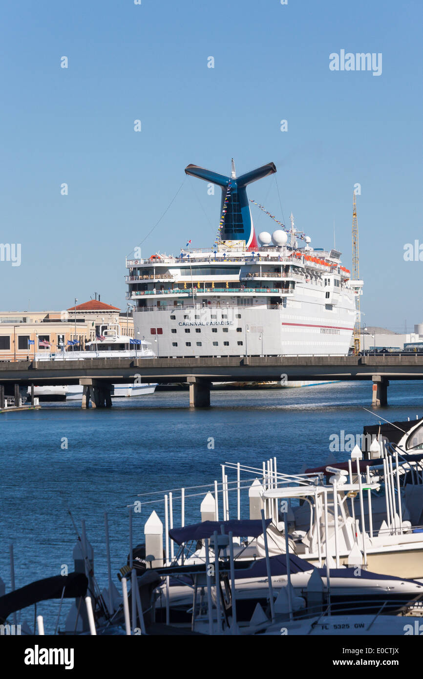 Cruise Ship Docked at Port Tampa, Florida, USA Stock Photo - Alamy