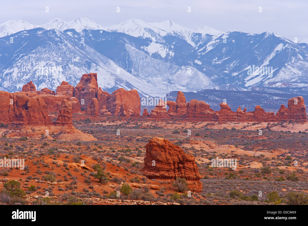 Arches National Park, Windows Section with Turret Arch und and the La ...