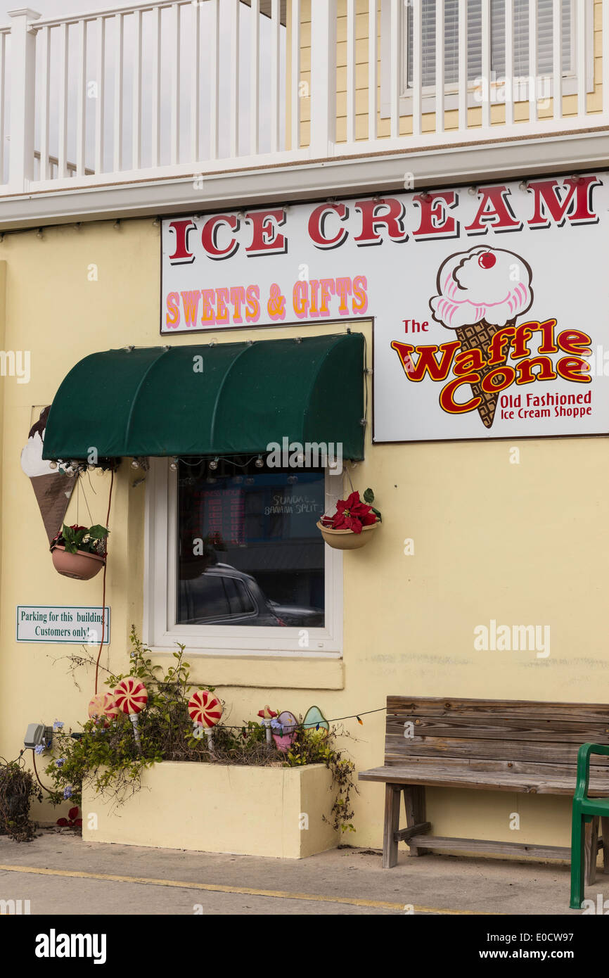 Ice Cream Shop, Flagler Beach, Florida FL, USA Stock Photo - Alamy