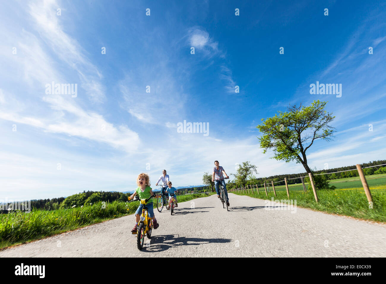 Family biking germany hi-res stock photography and images - Alamy