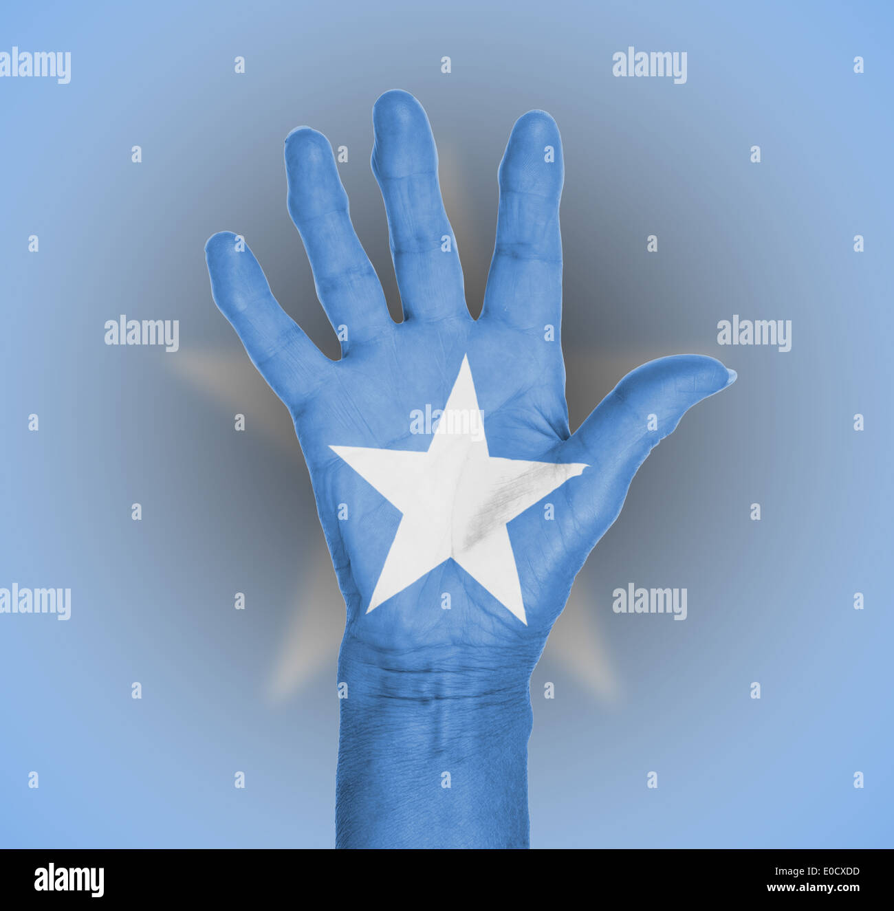 Palm of a woman hand painted with flag of Somalia Stock Photo - Alamy