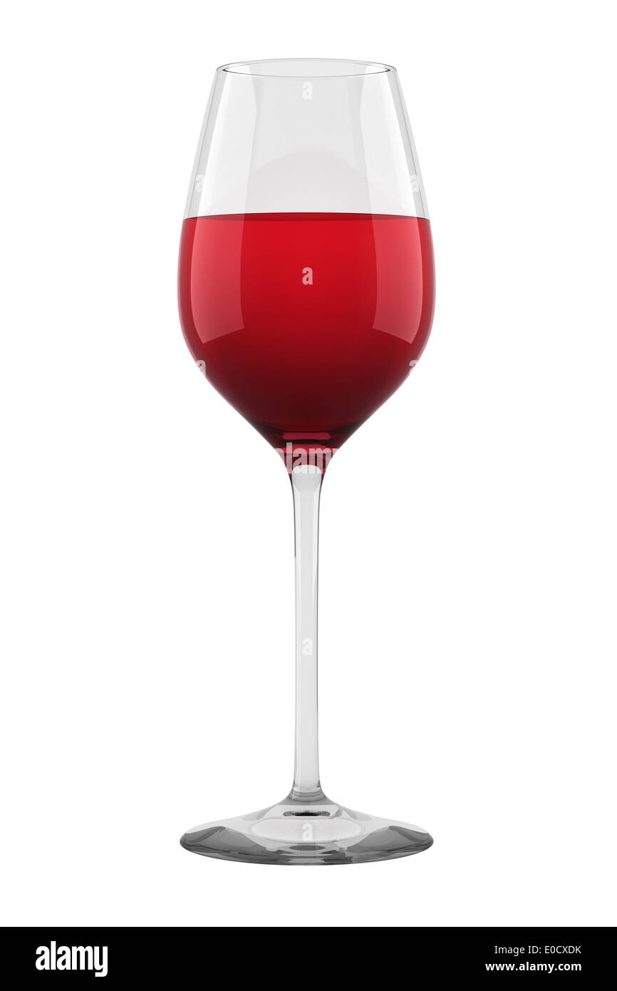 Wine glass full with red wine isolated on white backgorund Stock Photo ...