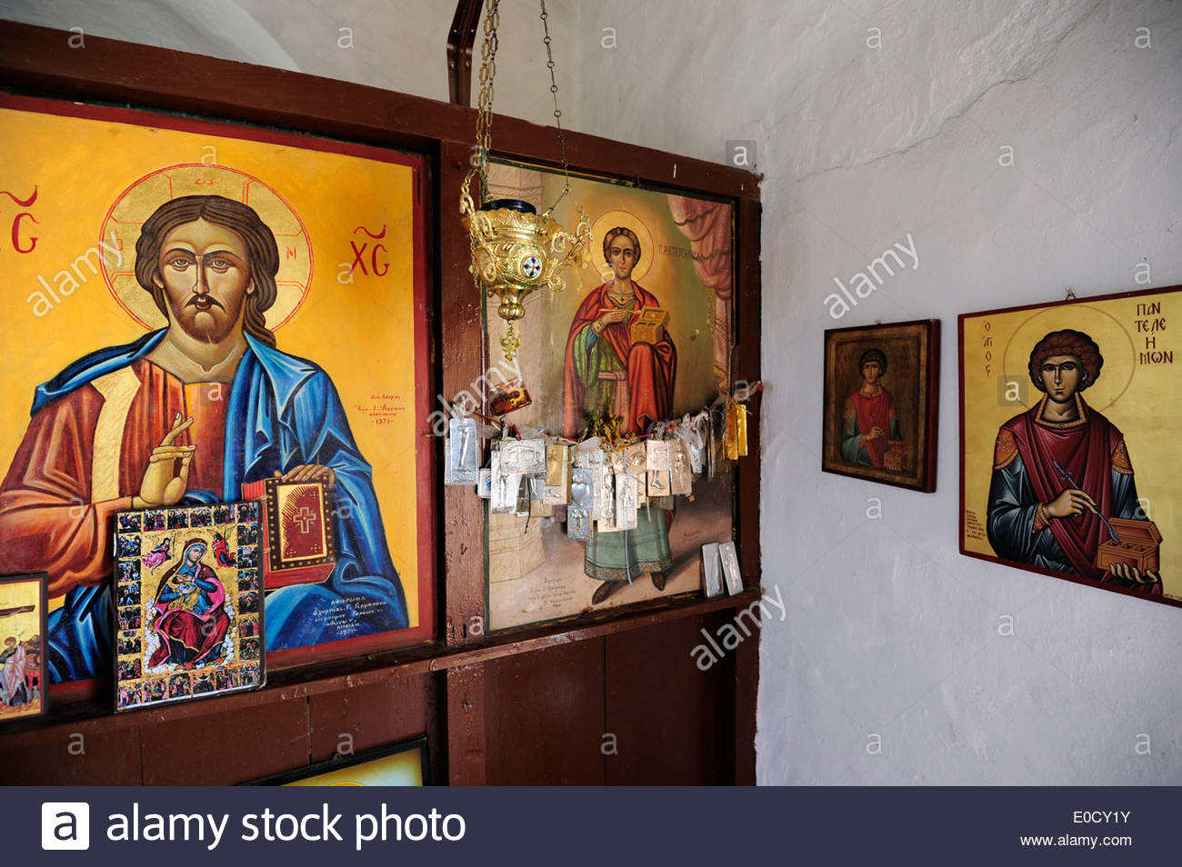 Interior Small Greek Orthodox Chapel Stock Photos & Interior Small ...