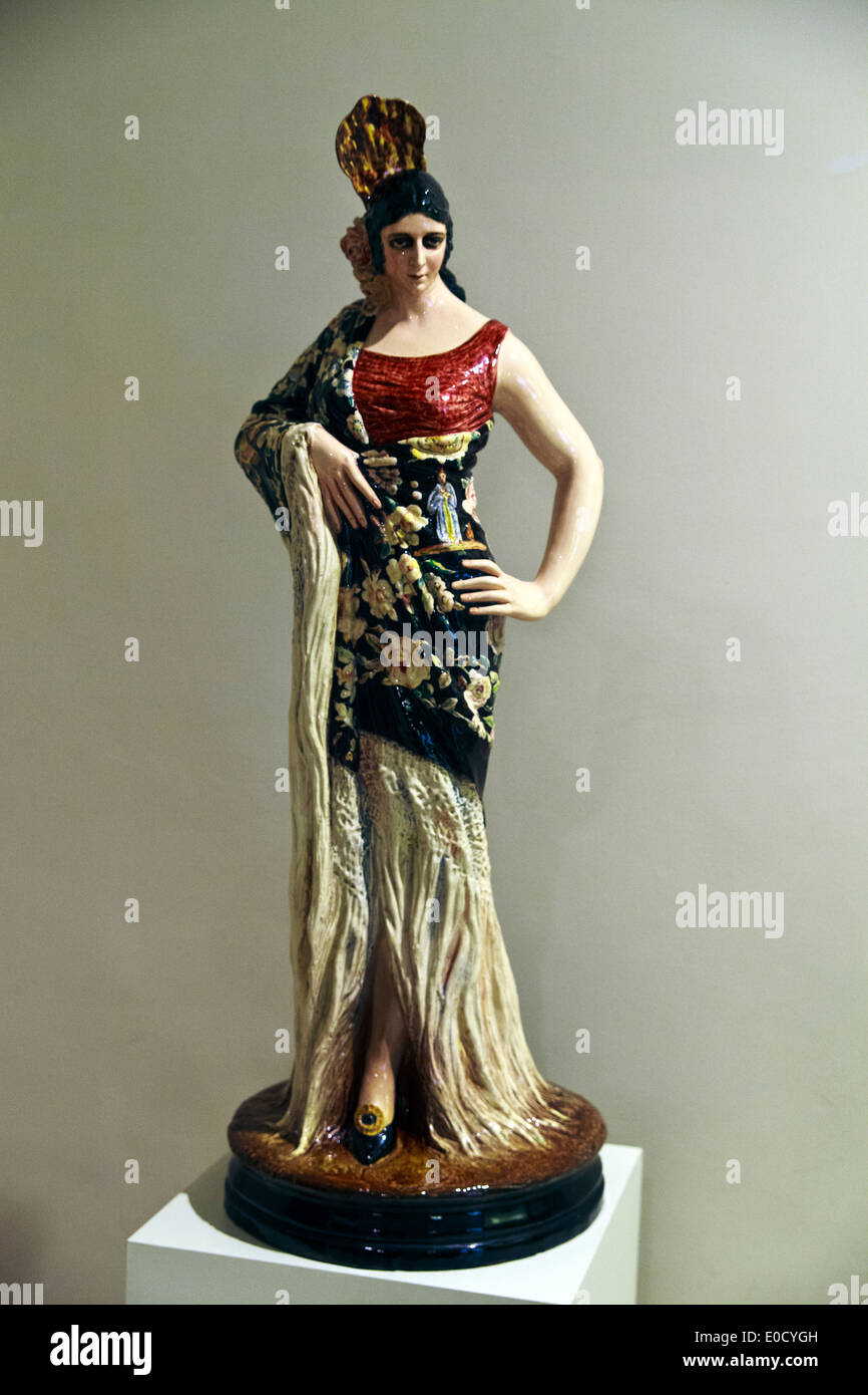 Ceramic Spanish Lady in Traditional Costume in the National Ceramics ...