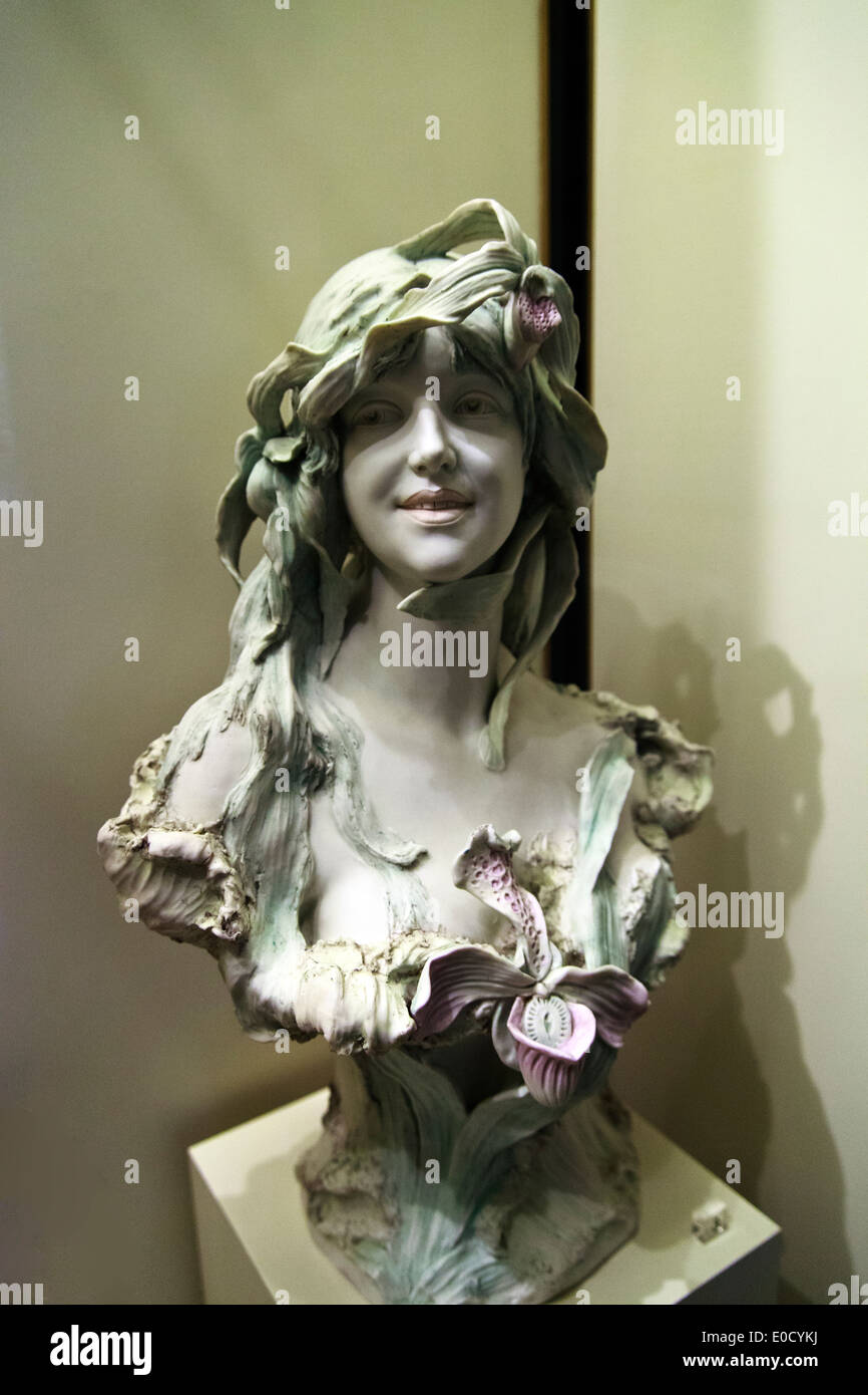 Porcelain Bust of a Lady in the National Ceramics Museum Valencia Stock ...