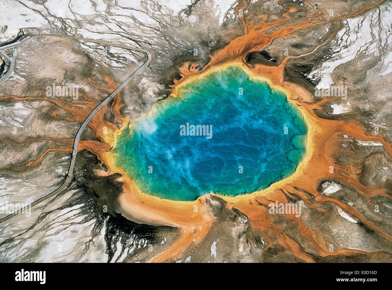 Grand prismatic spring aerial hi-res stock photography and images - Alamy