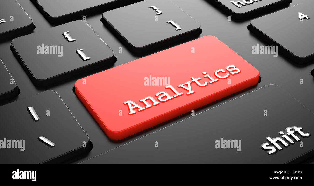 Analytics on Red Keyboard Button Stock Photo - Alamy
