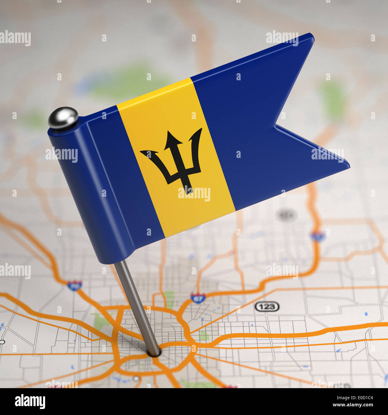 Barbados travel map hi-res stock photography and images - Alamy