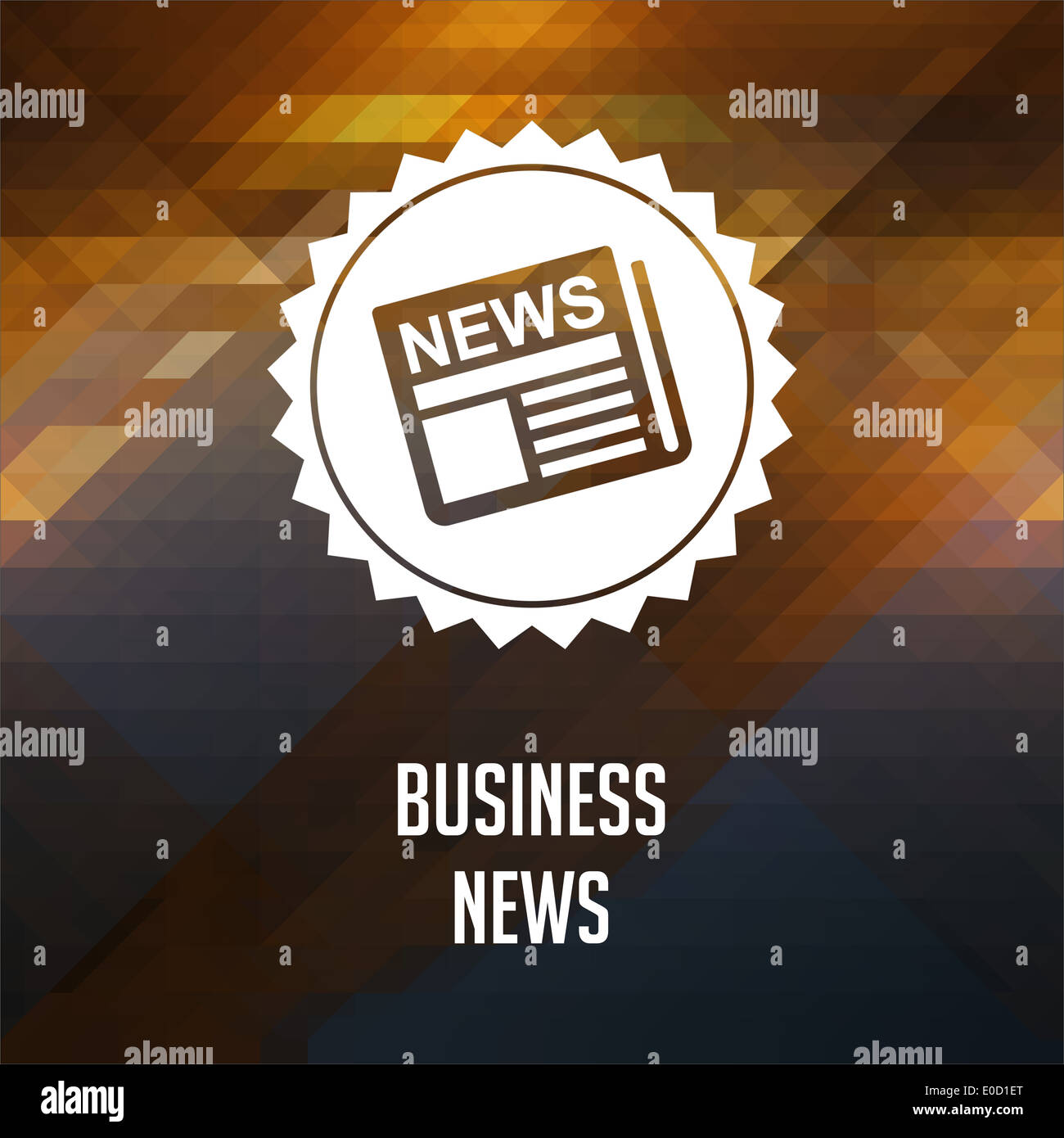 Business News. Retro label design Stock Photo - Alamy