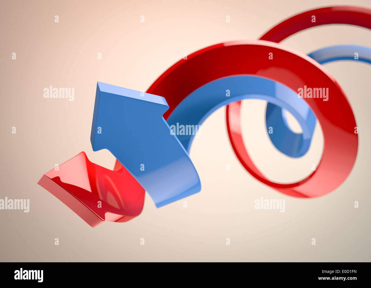 3d image of a blue and red arrows Stock Photo - Alamy